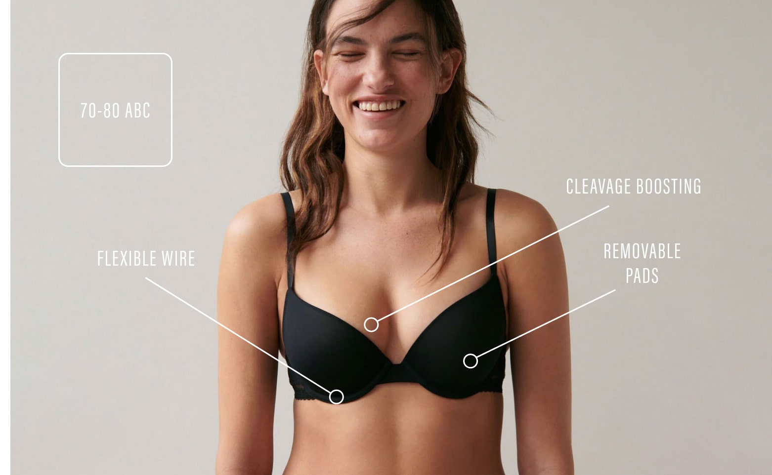 Push-up Bras Size 70e Nude